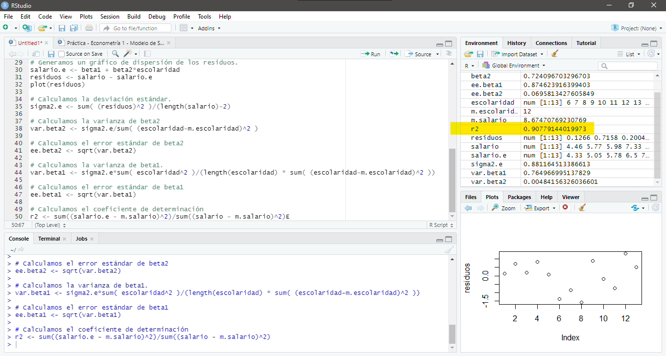 R: El coeficiente de determinación r² – totumat